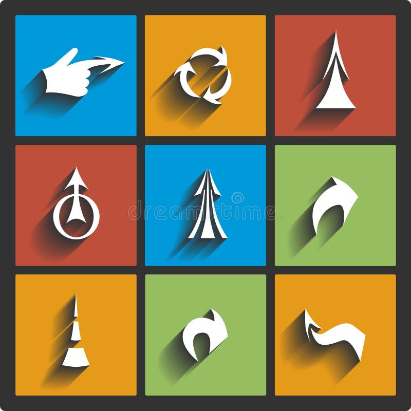 Vector Arrows signs stock vector. Illustration of triangle - 39670840