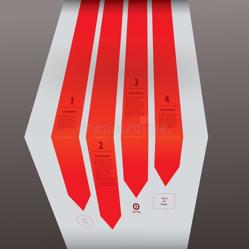 Vector Arrows with Space for Your Content. Arrows in Perspective Stock ...