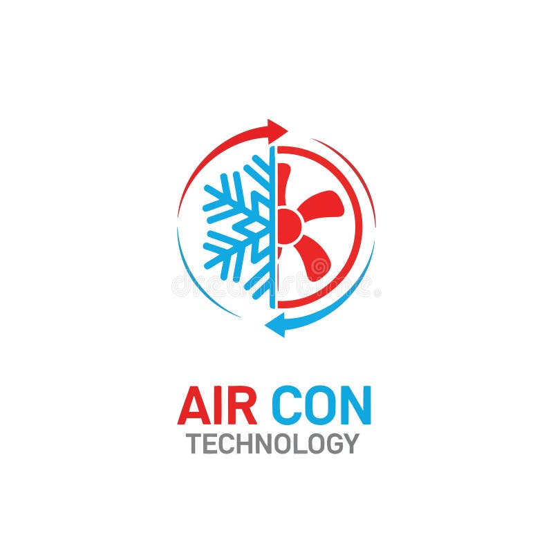 Vector Art of Air Conditioning Technology Logo Featuring a Stylized ...