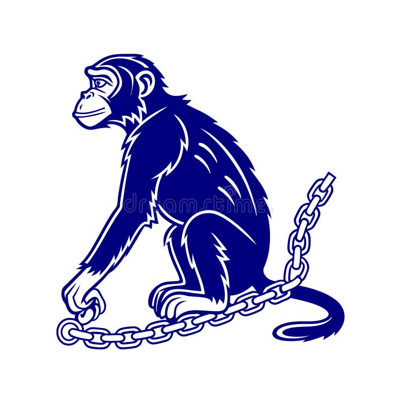 Vector Art of Awake Monkey Writing Stock Illustration - Illustration of ...