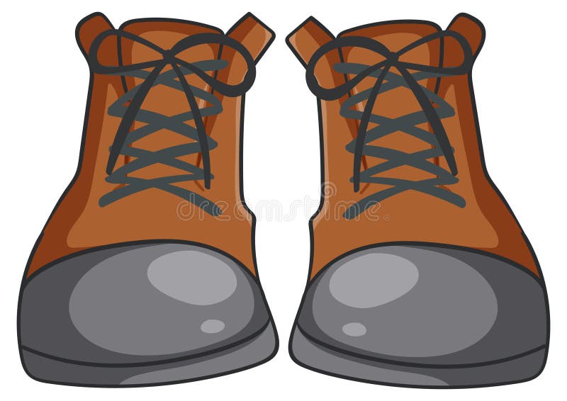 Vector art of brown boots stock vector. Illustration of shoes - 354925872