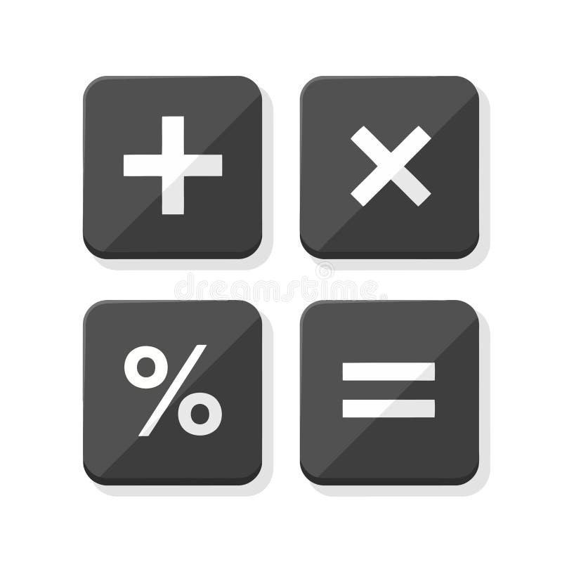 Vector Art of Calculator Symbols, Representing Mathematical Operations ...