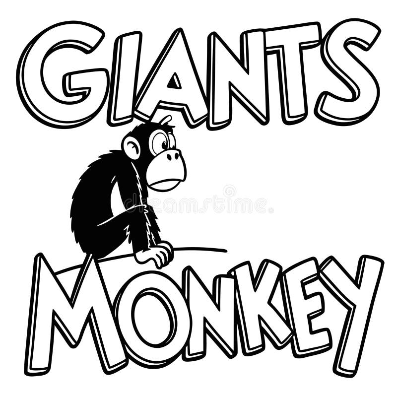 Vector Art of Cartoon of a Giant Monkey with the Words Giants and ...