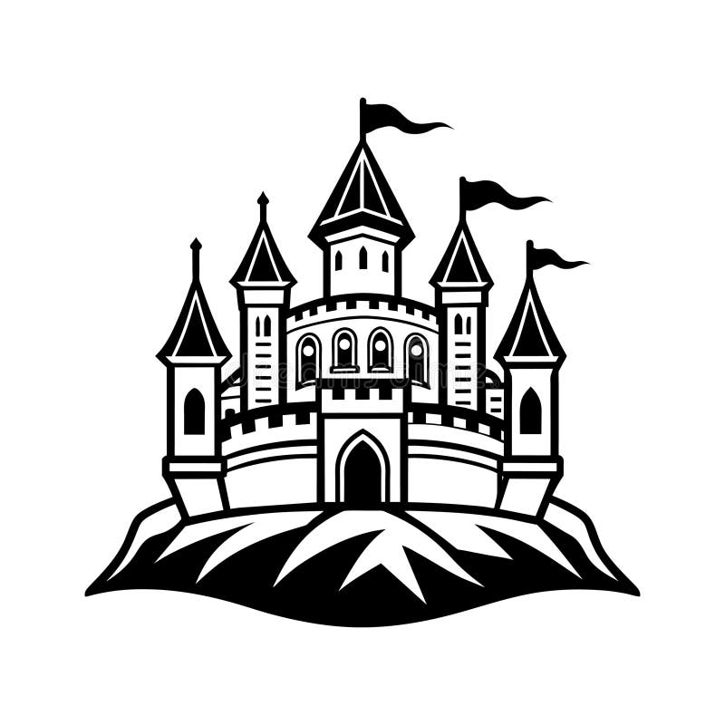 A Vector-art-castle-with-a-big-flag File (9). Stock Vector ...