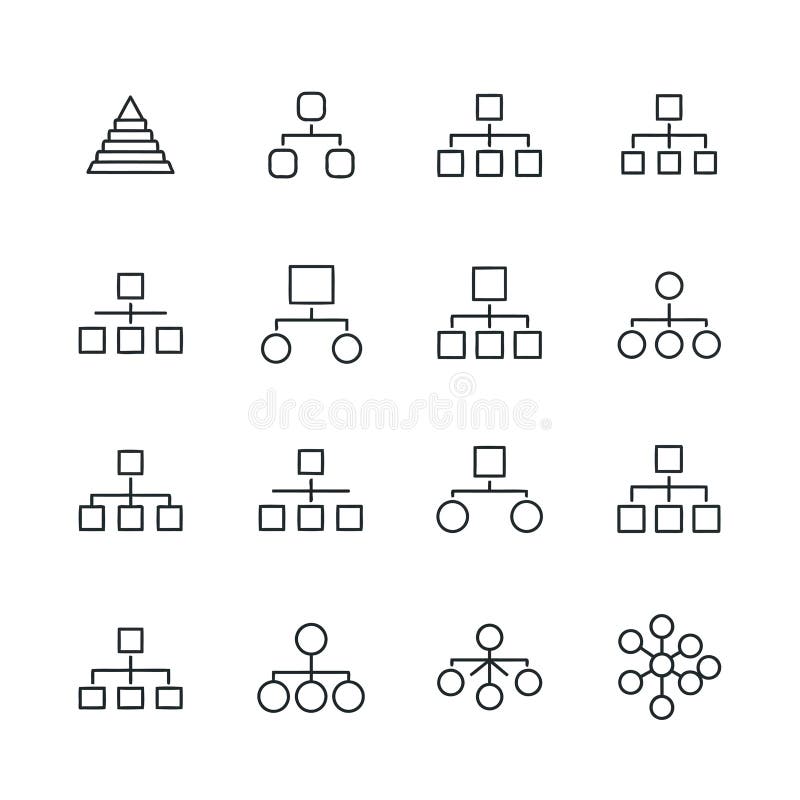 Vector Art of Collection of Different Organizational Charts and ...