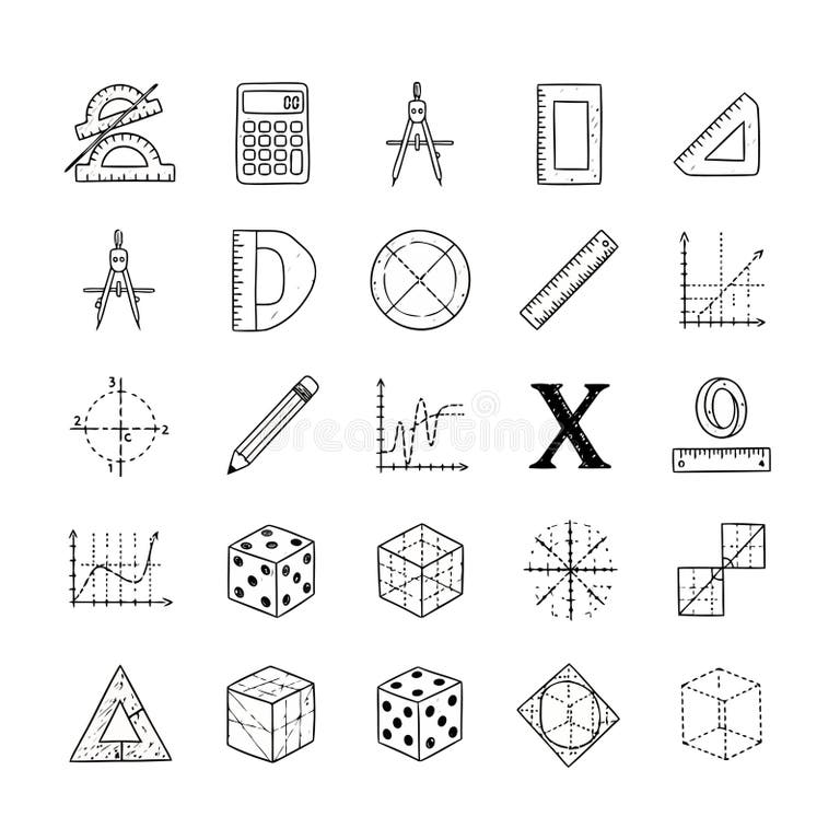 Vector Art of Collection of Mathematical and Geometric Tools and Shapes ...