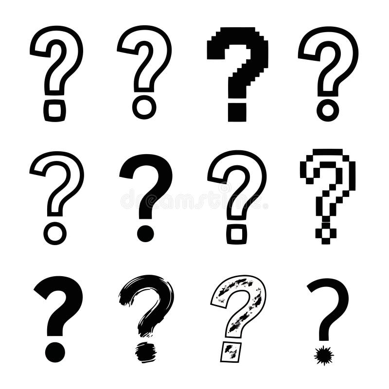 Vector Art of Collection of Question Marks in Various Styles ...