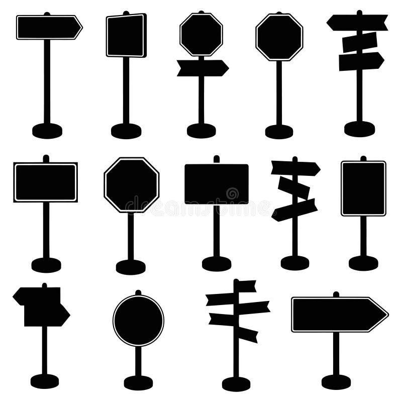 Road Signs Clipart Black White Stock Photos - Free & Royalty-Free Stock ...