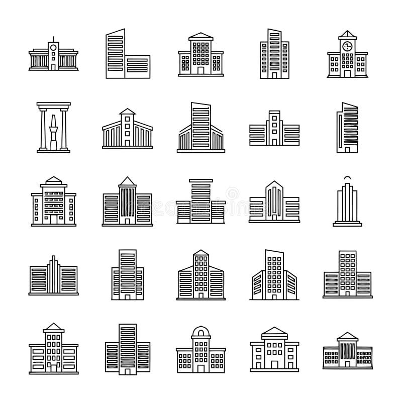 Linear Style Buildings Stock Illustrations – 2,347 Linear Style Buildings Stock Illustrations ...
