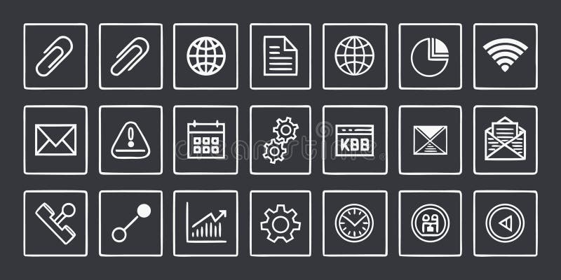 Vector Art of Collection of Various Web and Application Icons Isolated ...