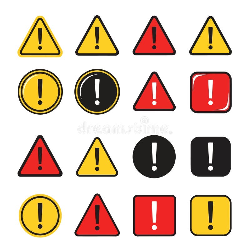 Hazards Signs Set Stock Illustrations – 194 Hazards Signs Set Stock ...