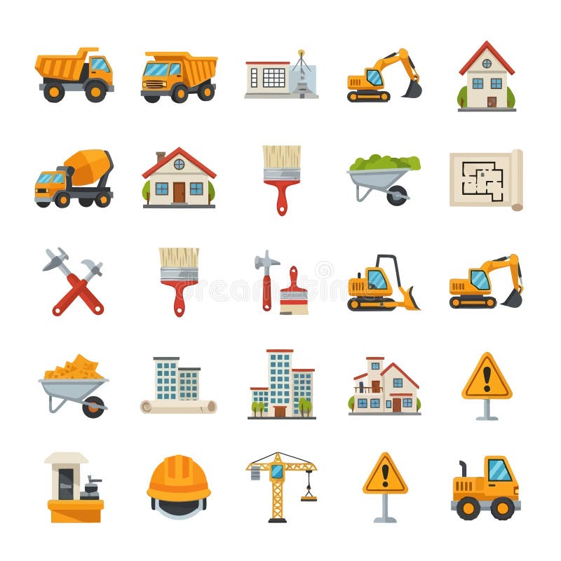 Colorful Construction Safety Helmets in Lineup Stock Illustration ...