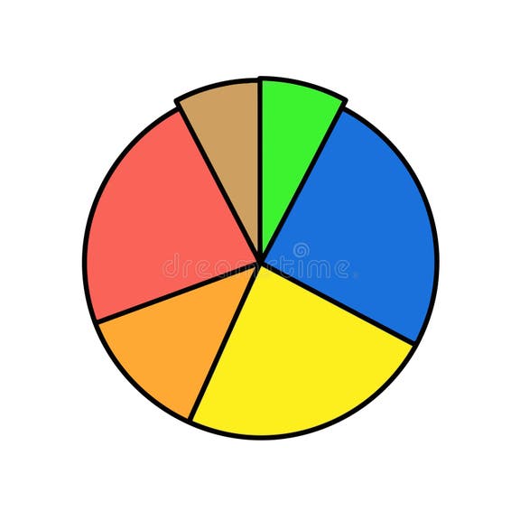 Vector Art of Colorful Pie Chart, Displaying Data Segments with ...