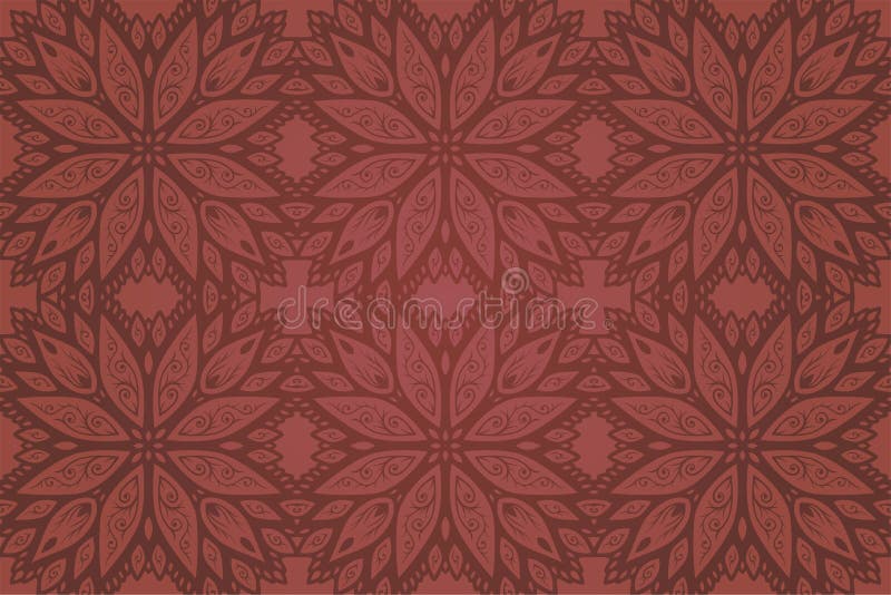 Vector Art with Colorful Red Vintage Tile Pattern Stock Vector ...