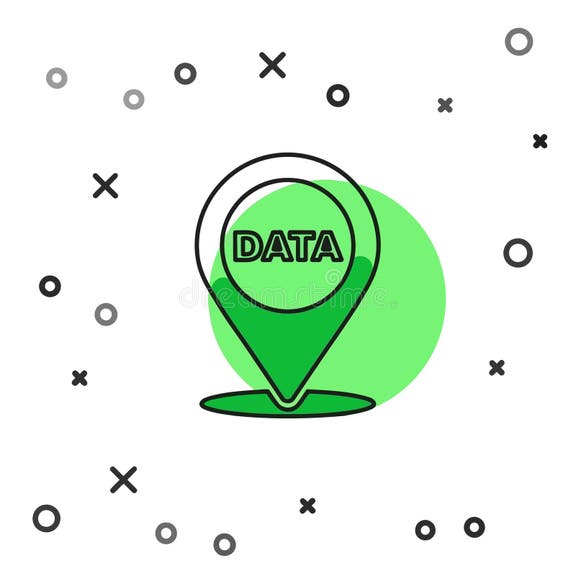 Vector Art of Data Location Pin Indicates the Position of Information ...
