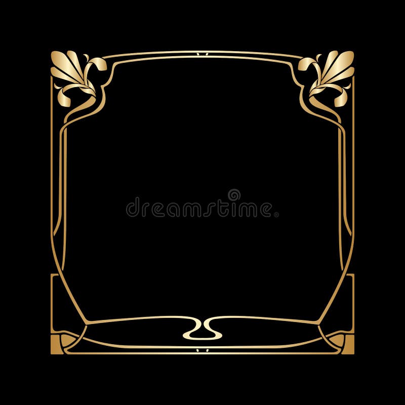 Vector art deco frame. stock vector. Illustration of ornament - 83389870