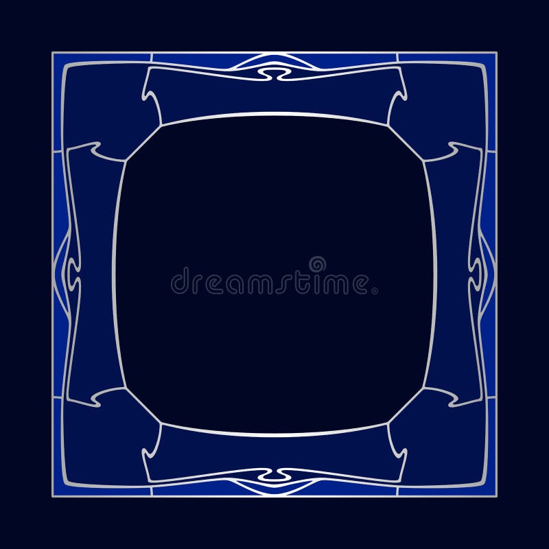 Vector art deco frame. stock vector. Illustration of crafts - 83390118
