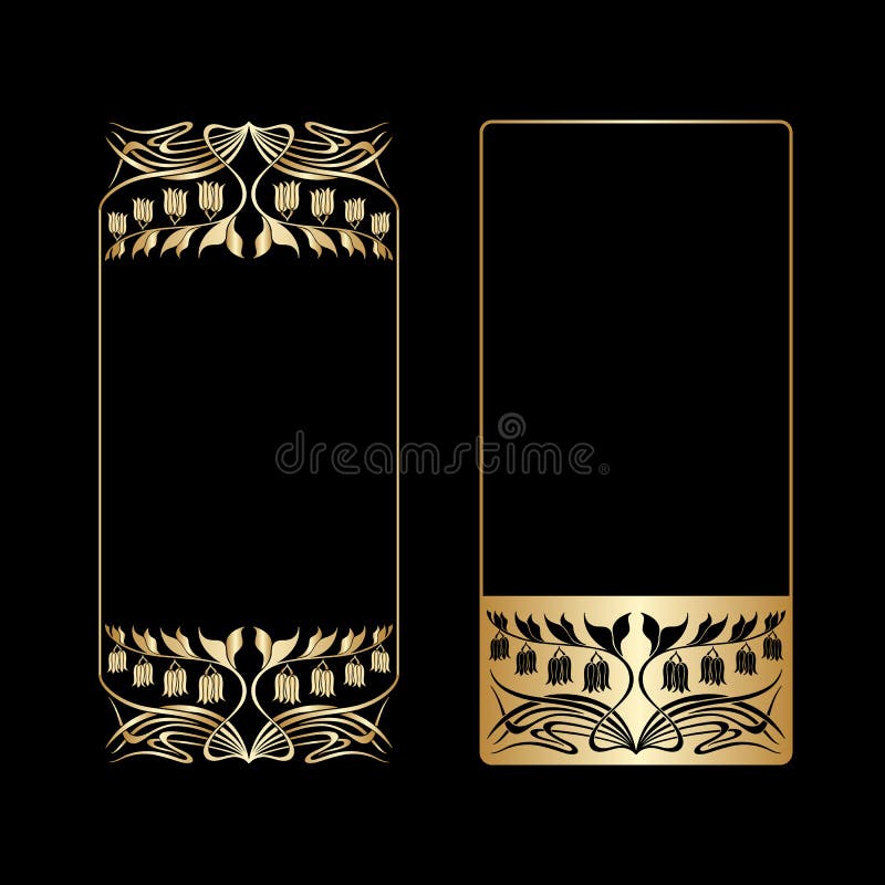 Vector art deco frames. stock vector. Illustration of decoration - 81277330