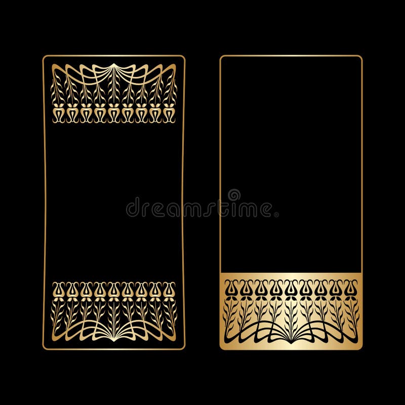 Vector art deco frames. stock vector. Illustration of frame - 81287233