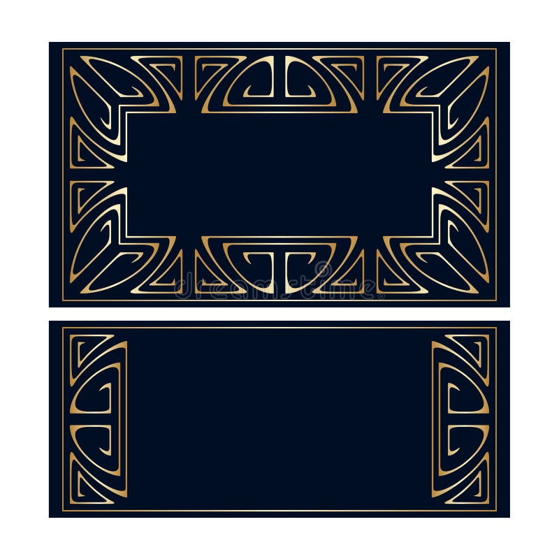 Vector art deco frames. stock vector. Illustration of elements - 84895852