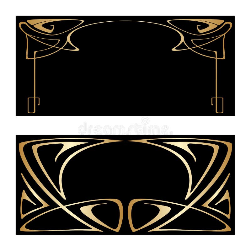 Vector art deco frames. stock vector. Illustration of deco - 90385564