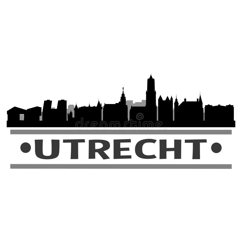 Vector Art Design Skyline Del Icono De La Ciudad De Utrecht Ilustración ...