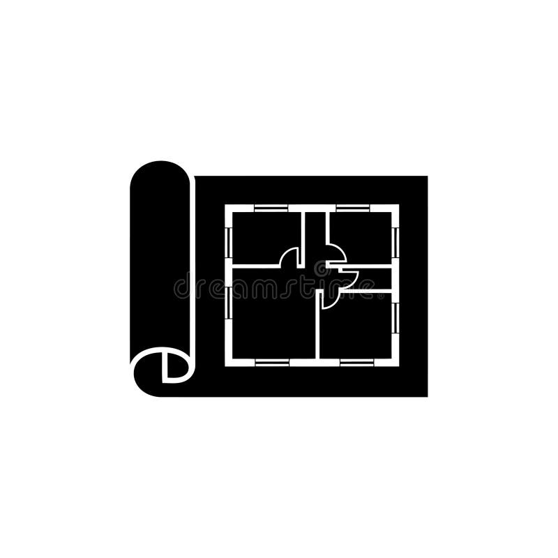 Vector Art of Detailed Blueprint Plan Showcasing Architectural Design ...