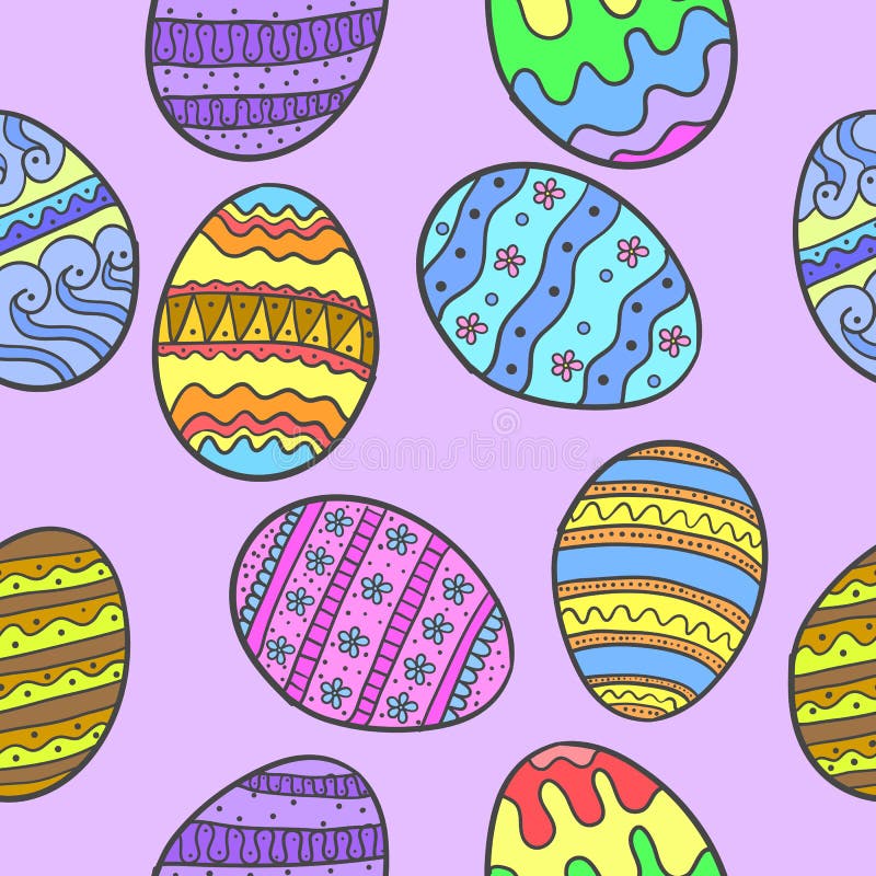 Vector Art of Easter Egg Colorful Doodles Stock Vector - Illustration ...