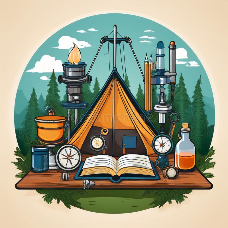 Vector Art for an Educational Outdoor Program, Juxtaposing Scientific ...
