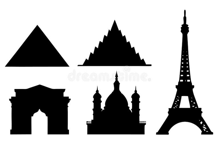 Vector Art of Famous Landmarks and Architectural Monuments Isolated on ...