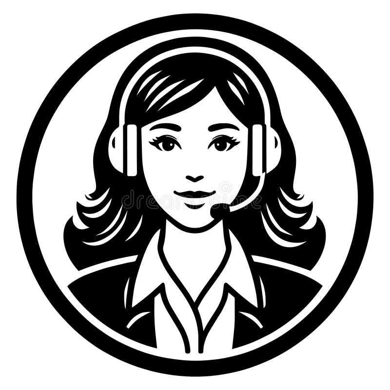 Call Center Customer Support Silhouette Vector Art and Illustration ...