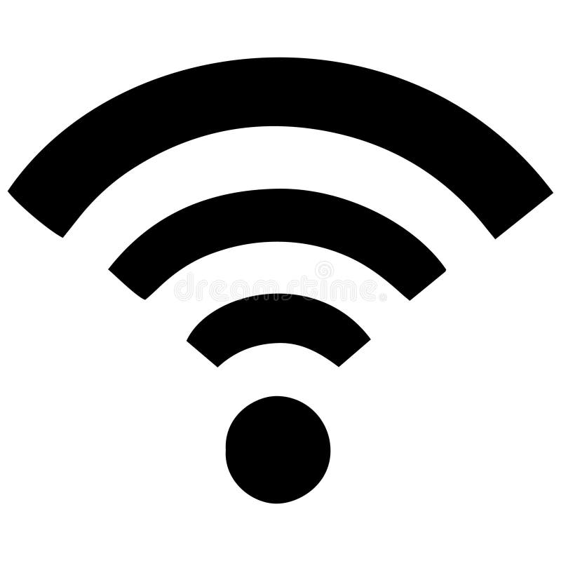 WIFI Icon Silhouette Vector Art and Illustration Stock Vector ...