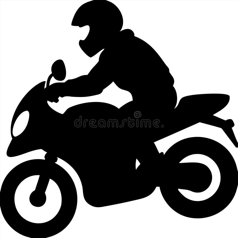 Motorcycle Rider Silhouette Vector Art for Racing and Adventure Themes ...