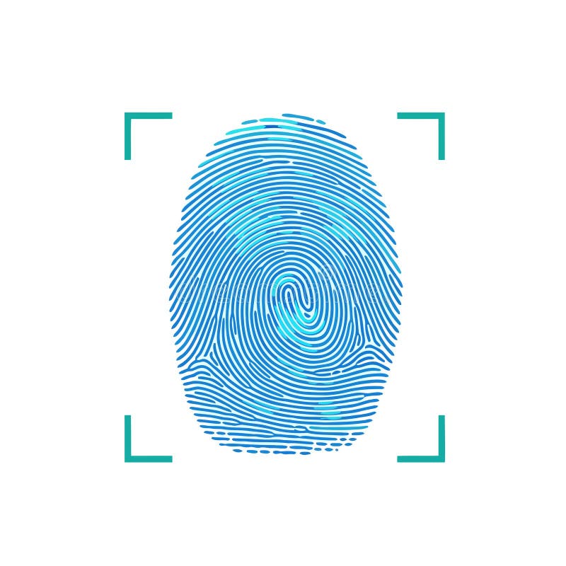 Vector Art of Fingerprint Scan is a Biometric Identification Method Used for Security and Access ...