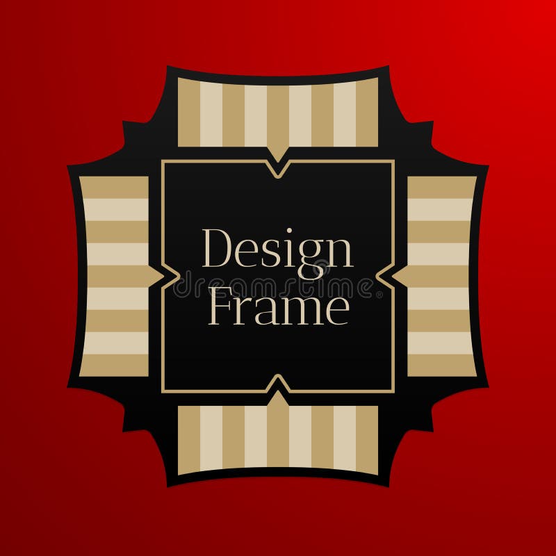 Vector Art Frame for Text, Template of Design Frame Stock Vector ...