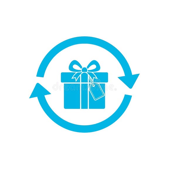 Vector Art of Gift Exchange Icon Symbolizing the Process of Returning ...