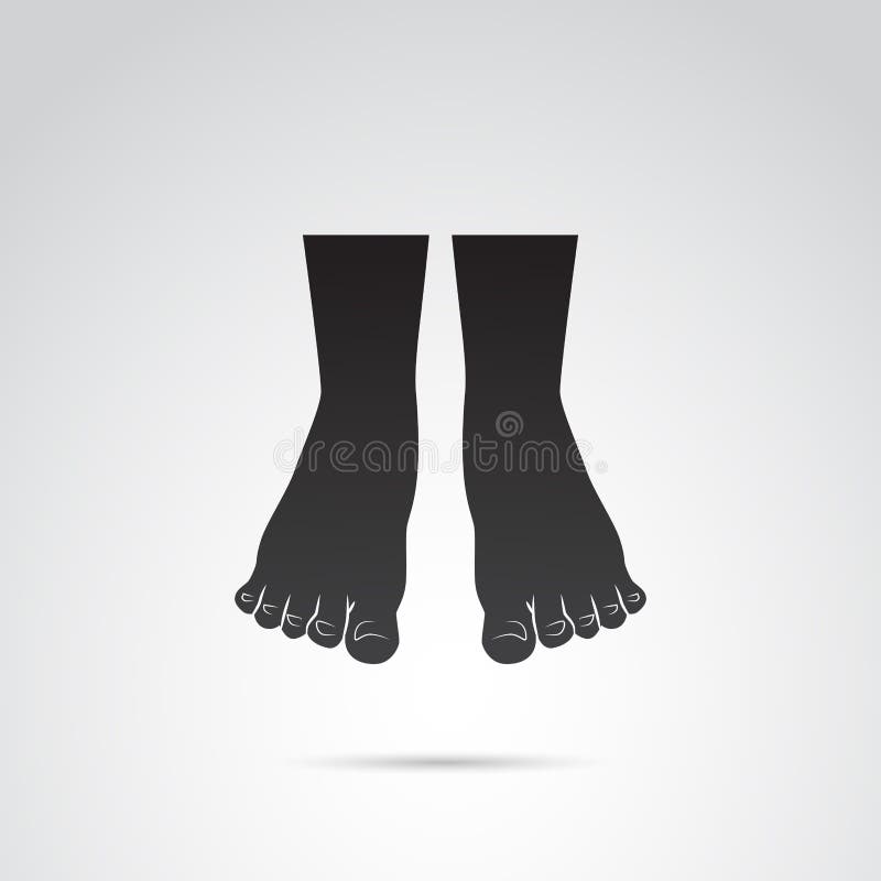 Foot Vector Icon on White Background. Stock Vector - Illustration of ...
