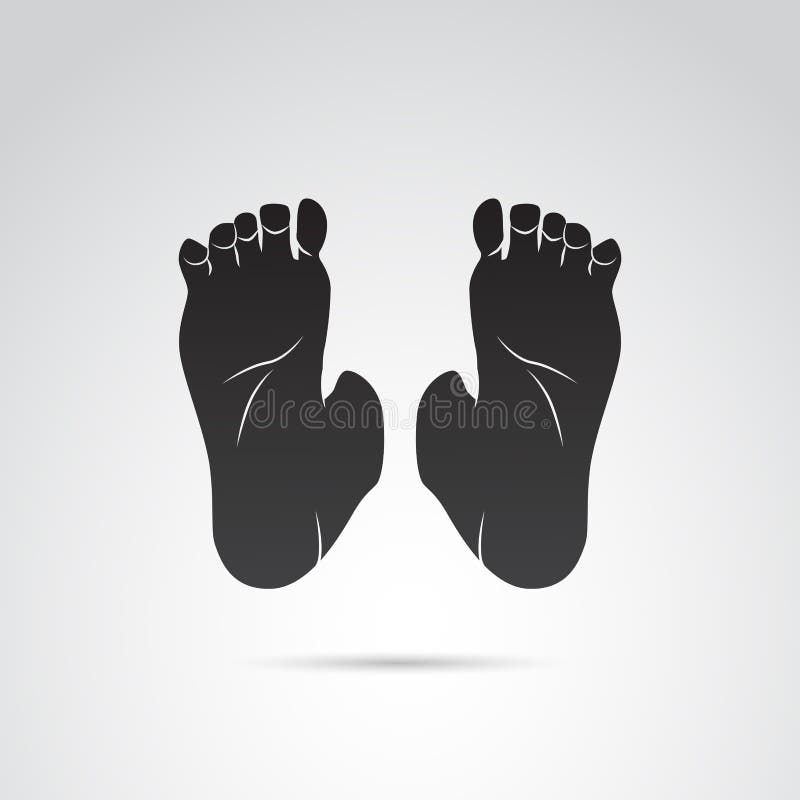 Foot Vector Icon on White Background. Stock Vector - Illustration of ...