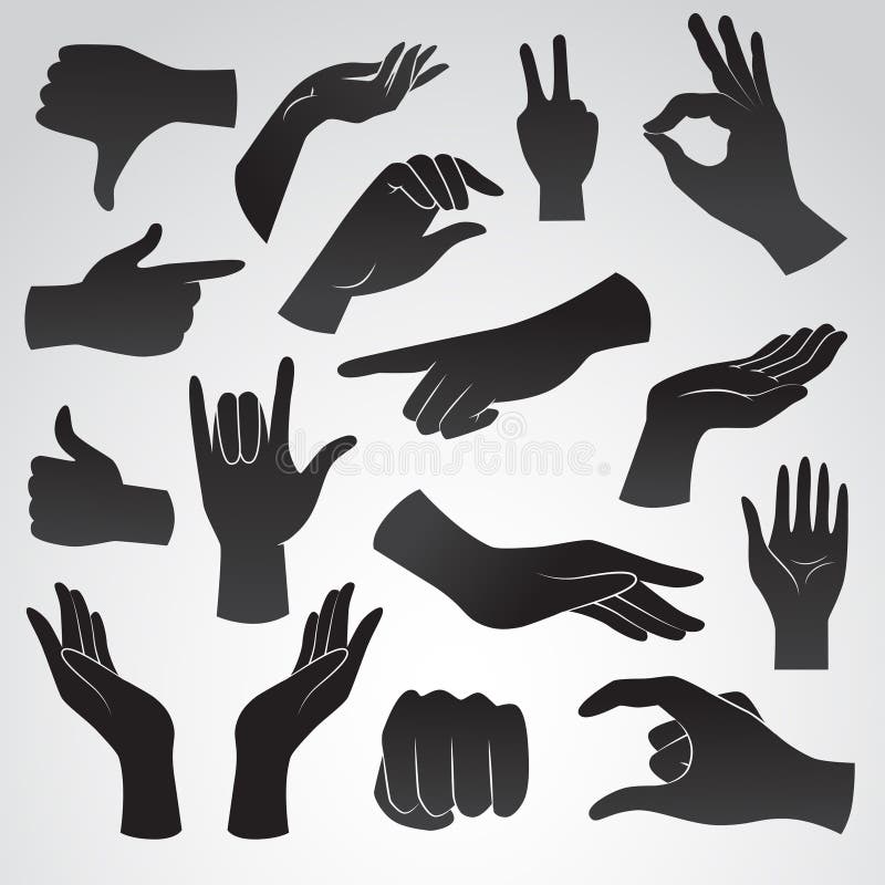 Human Hand Vector Icon on White Background. Stock Vector - Illustration ... Human Hand Vector Icon on White Background. Stock Vector - Illustration ...
