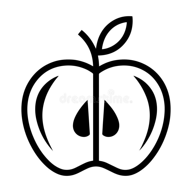 Vector Art Illustration of a Stylish Apple on a Clean White Background ...
