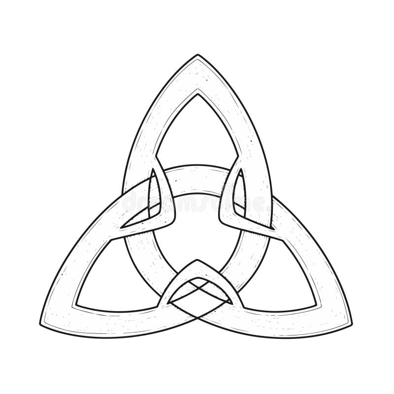 Vector Art of Intricate Triquetra Knot Symbol, Representing Unity ...