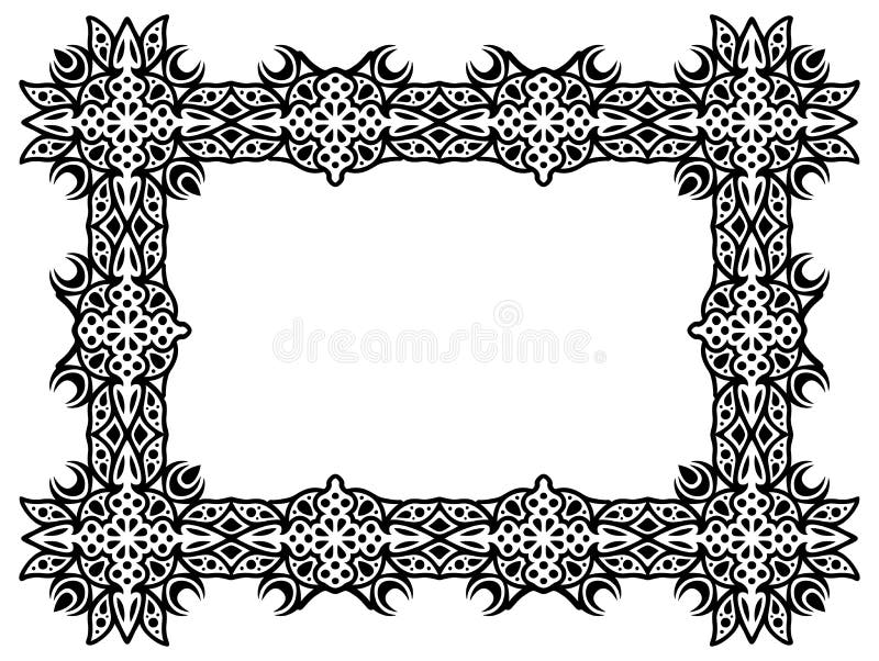 Vector Art with Isolated Abstract Rectangle Frame Stock Vector ...