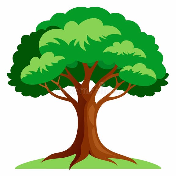 Vector Art of a large tree stock vector. Illustration of isometric ...