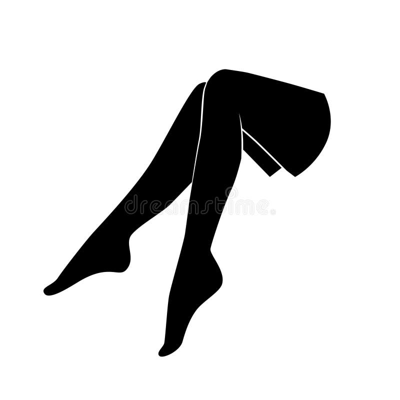 Woman Legs Vector Icon on White Background. Stock Vector - Illustration ...