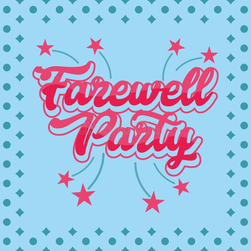 Vector Art Logo Template Del Ejemplo Del Partido De Despedida Y Ejemplo ...