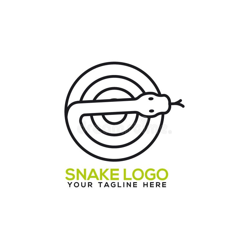 Vector Art Logo Template Del Logotipo De La Serpiente Y Ejemplo ...