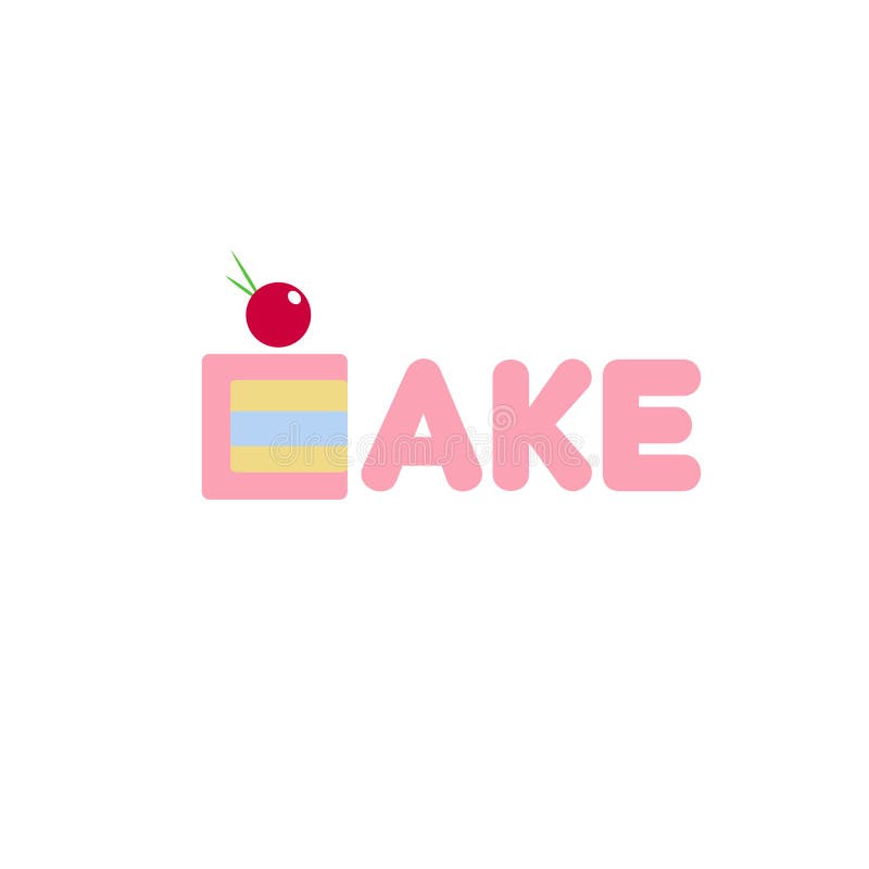 Vector Art Logo Template Del Logotipo De La Torta Y Ejemplo Stock de ...