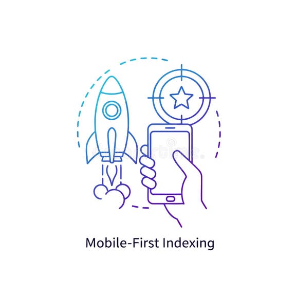 Vector Art of Mobile First Indexing Concept, Illustrating the ...
