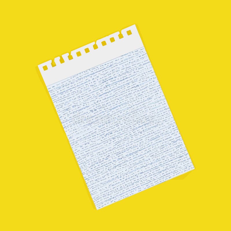 Perforated Notepad Stock Illustrations – 161 Perforated Notepad Stock ...