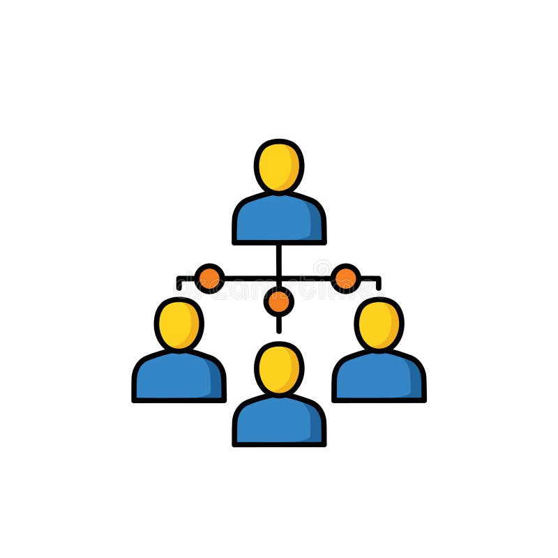 Vector Art of Organization Chart Representing Structure, Hierarchy ...